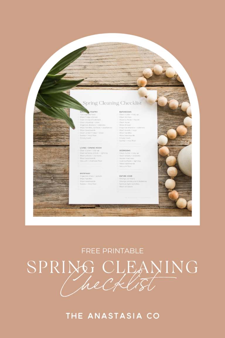 Free Spring Cleaning Checklist Printable - The Anastasia Co